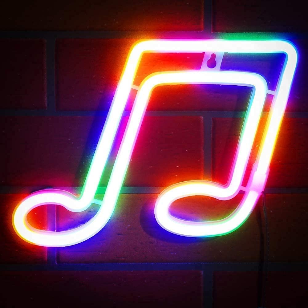 LINLIN Neon Sign,Music Neon Sign Light Wall LED Neon Night Lamp USB ...