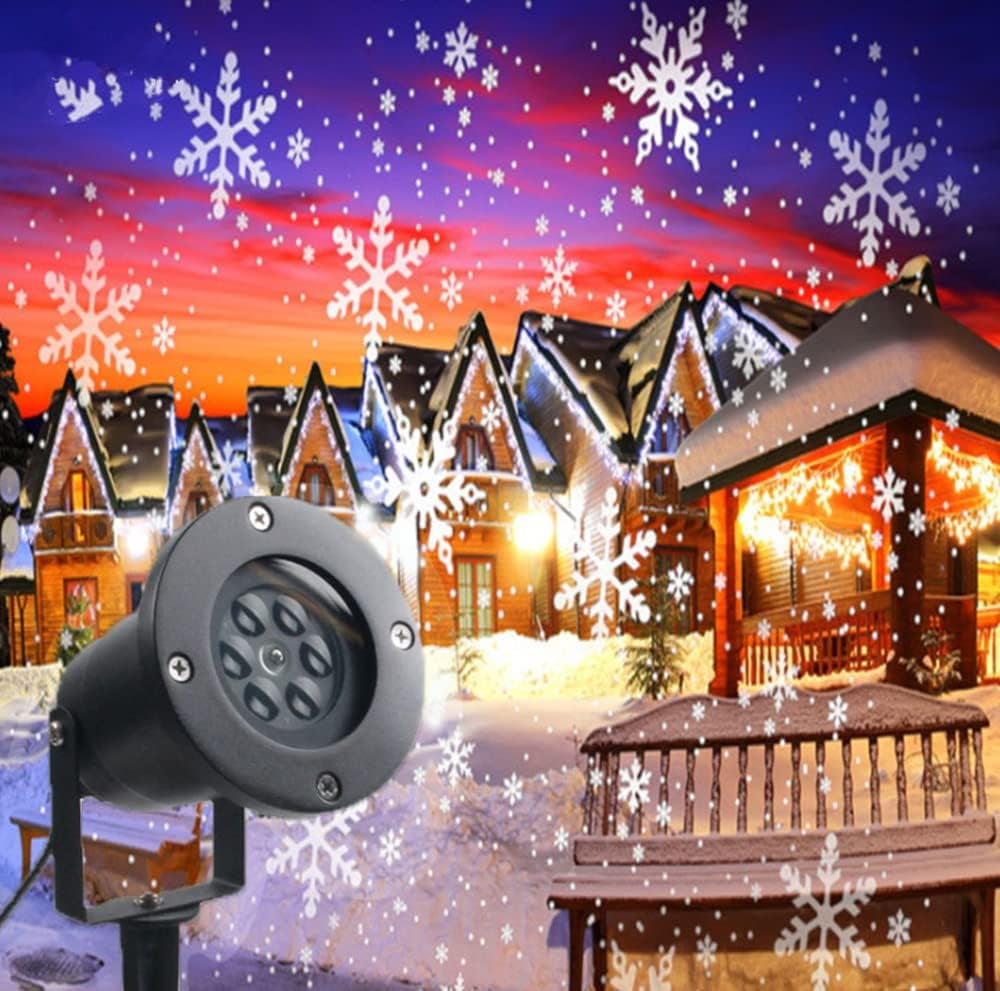 LINLIN Projector Snow Lamp, Snowfall LED Light Projector Christmas ...