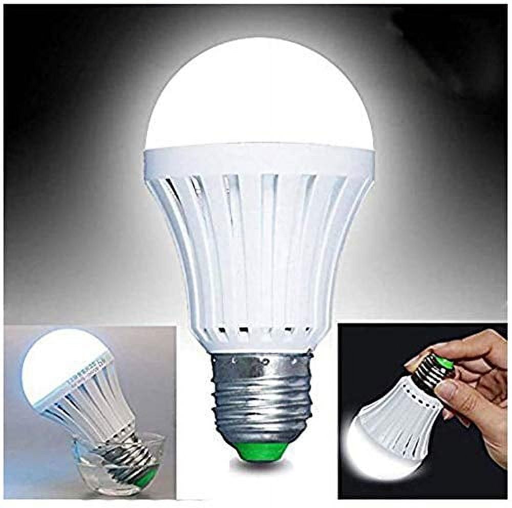 LINLIN Rechargeable Emergency LED Light Bulb, E27 7W White Saving ...