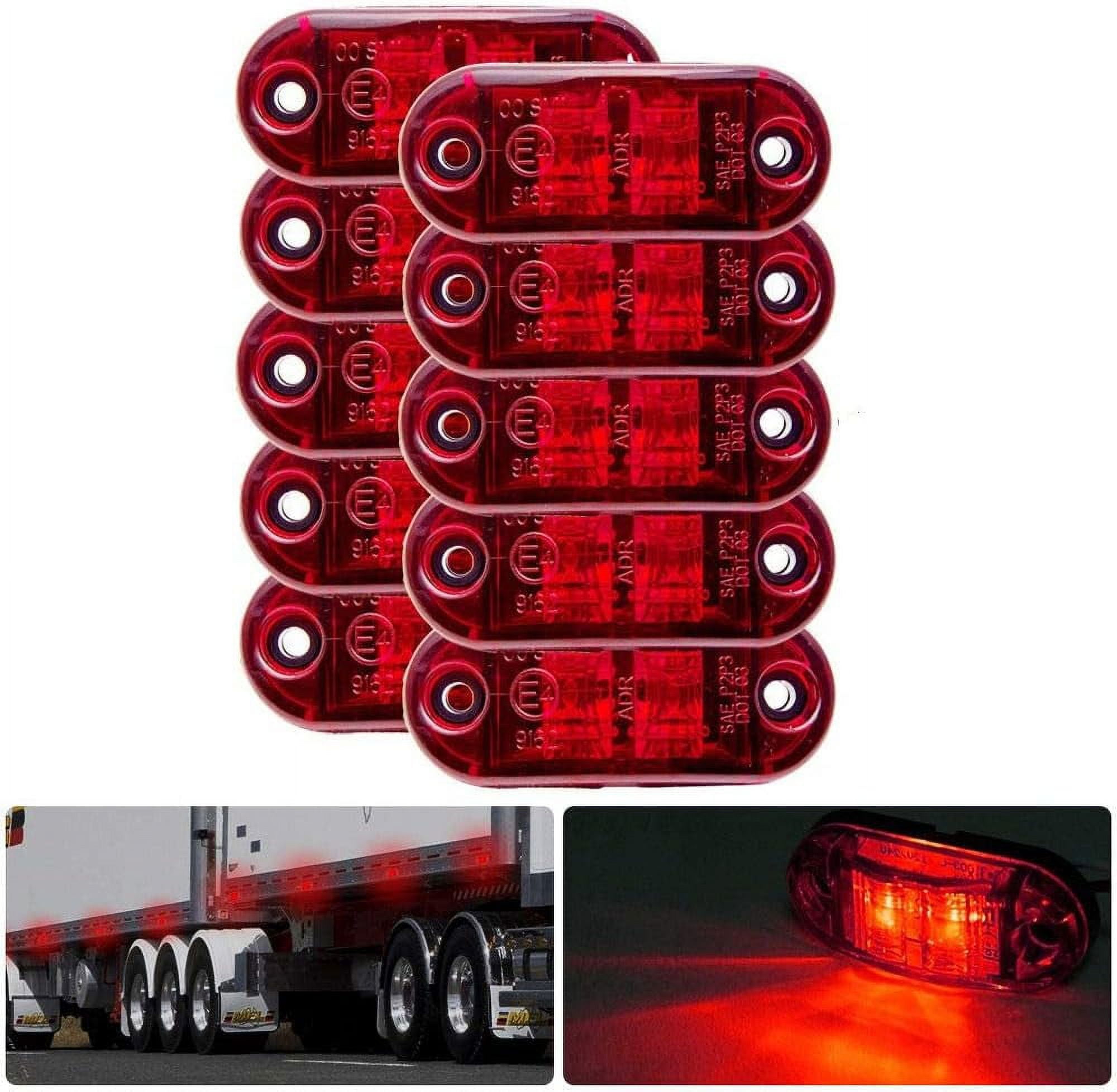 LINLIN Side Marker Lights 12V/24V Universal Indicator of Position Lamps ...