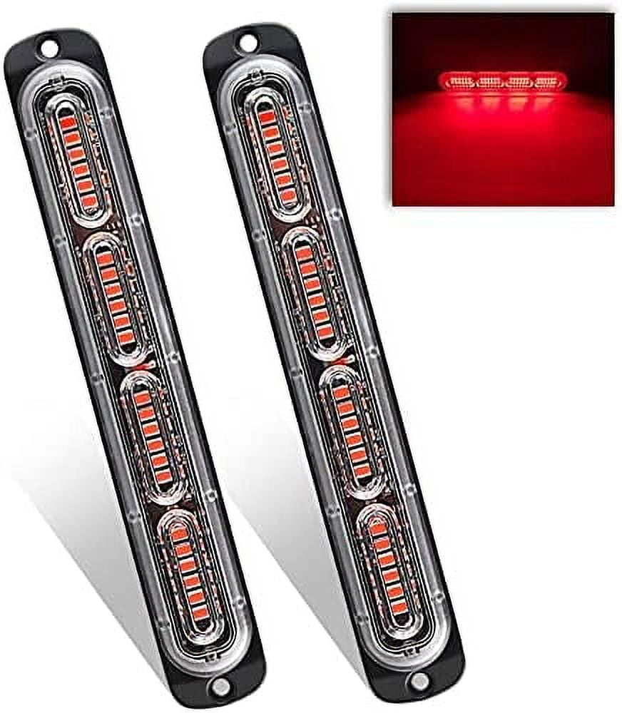 LINLIN Side warning lights, 2 Pack 24 LED Surface Mount Beacon Hazard ...