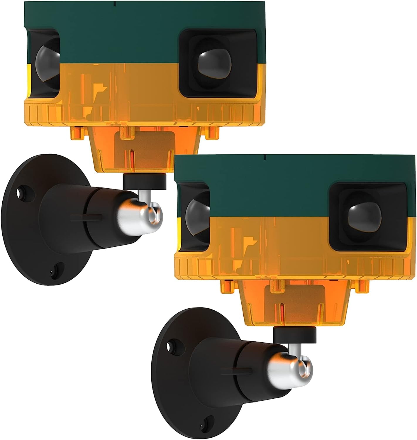 LINLIN Solar 360° Motion Sensor Alarm Outdoor with Remote, 129dB Loud LED Strobe Alarm Siren ...