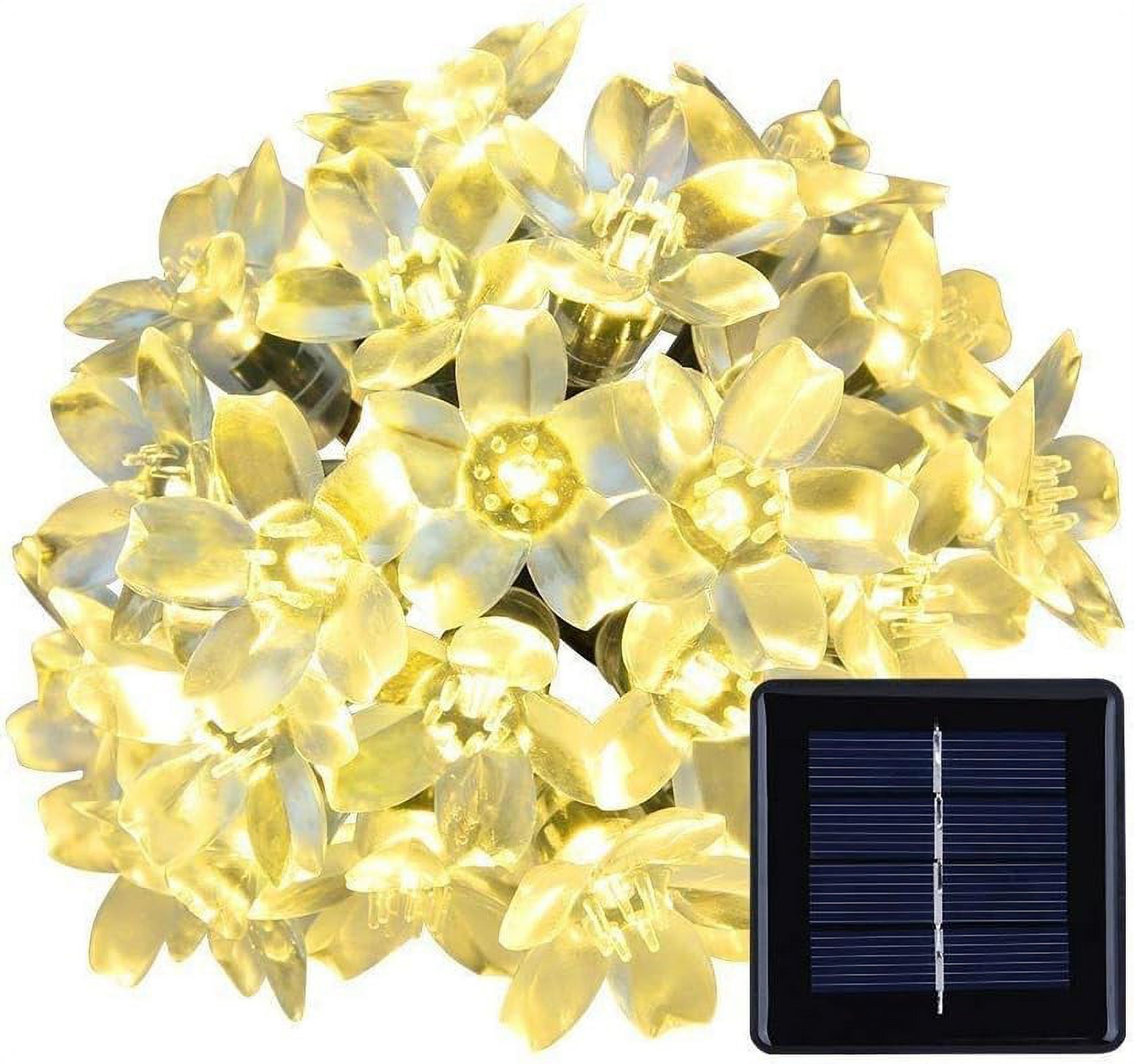 LINLIN Solar Blossom Lighting, 6m 30LED Solar Flower String Lights ...