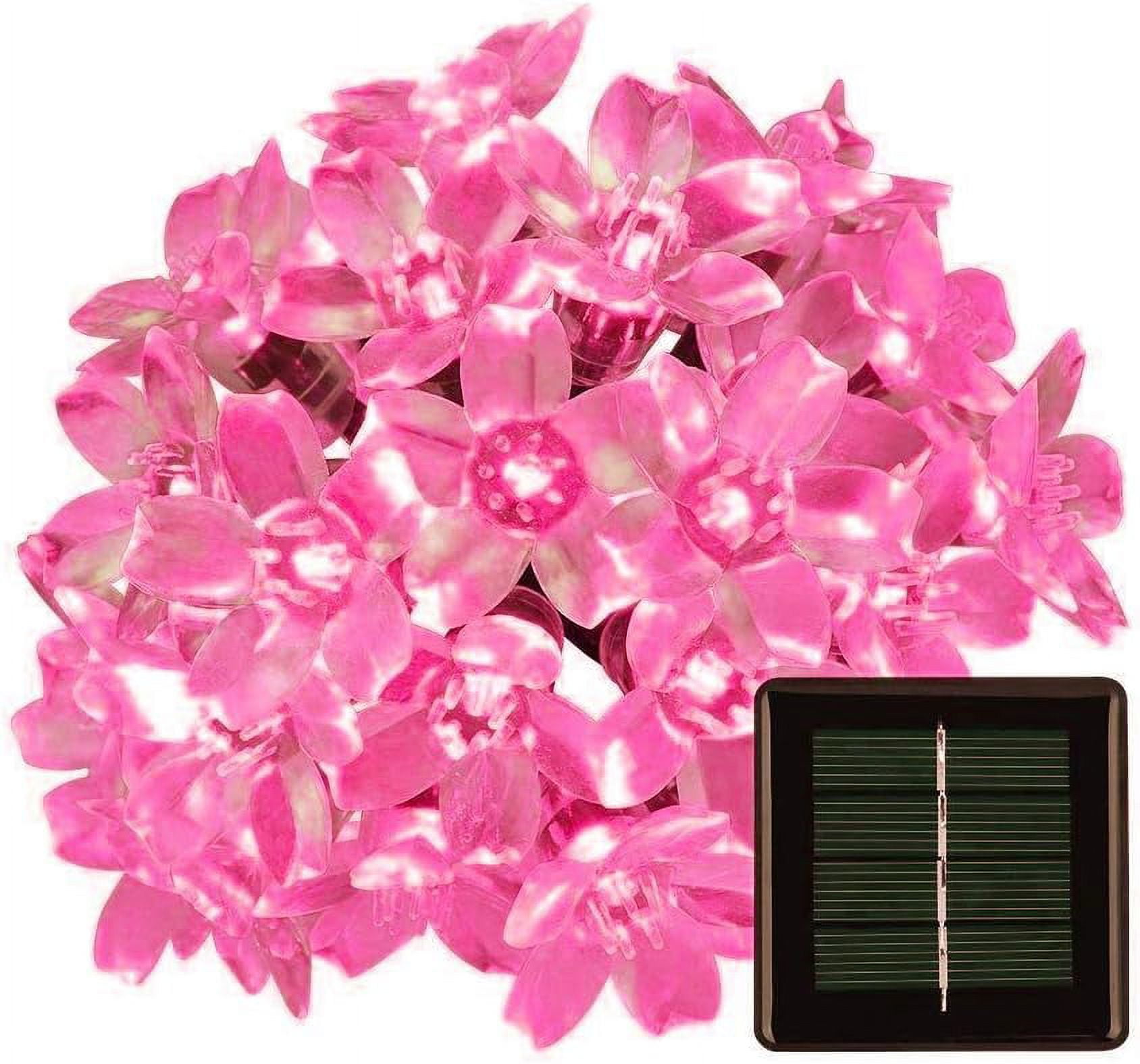 LINLIN Solar Blossom Lighting, 7m 50LED Solar Flower String Lights ...