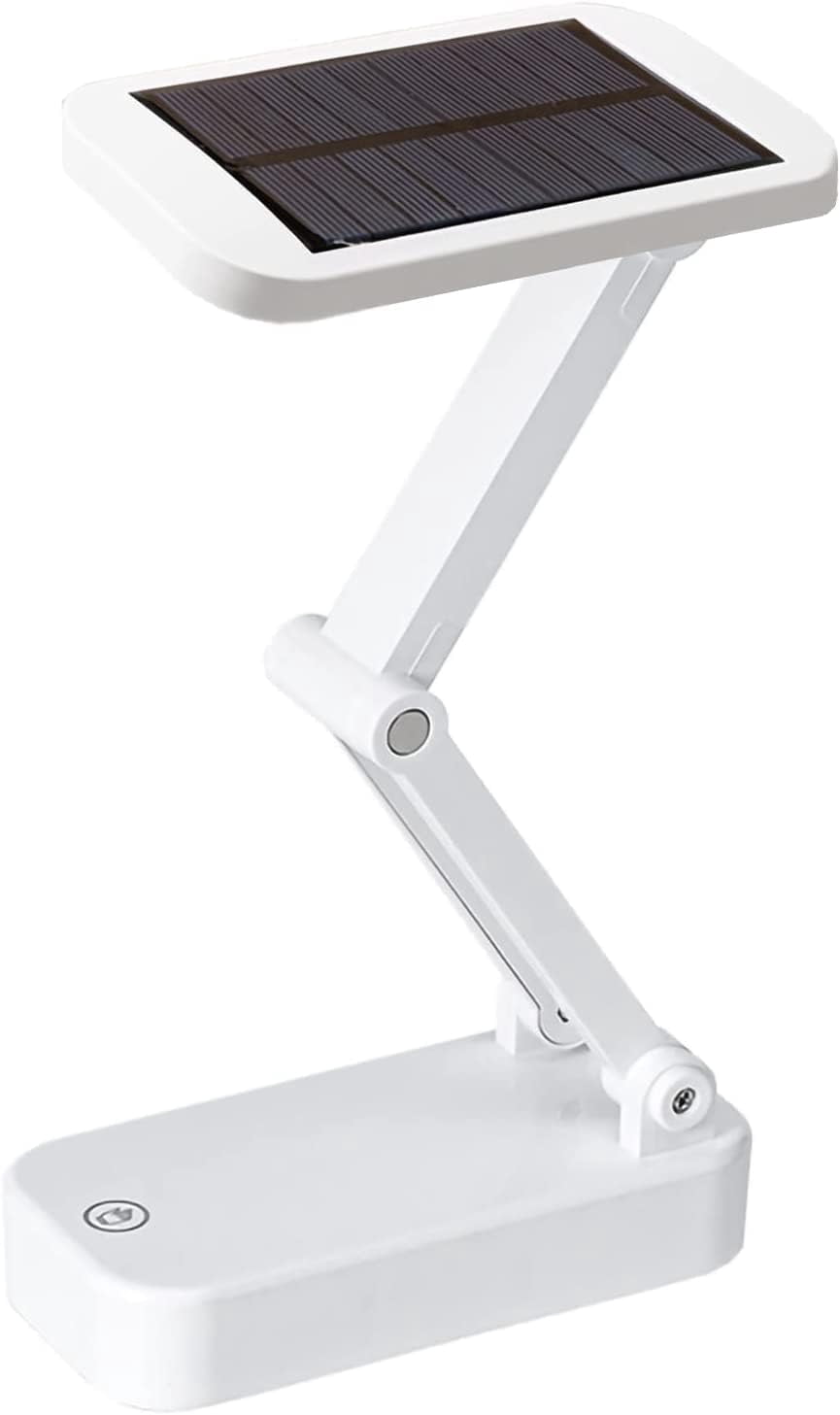LINLIN Solar Desk Lamp USB Rechargeable Portable Foldable 24LED Touch ...
