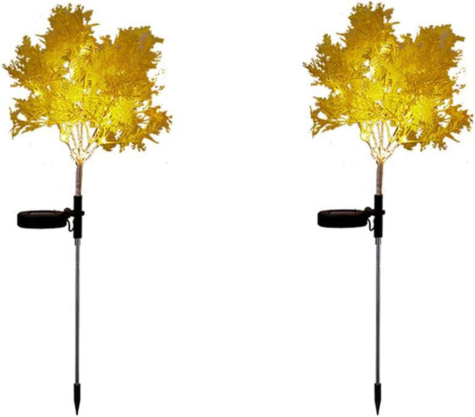 LINLIN Solar Flower Lights Outdoor Garden, 2 Pack Solar Flowers Lights ...