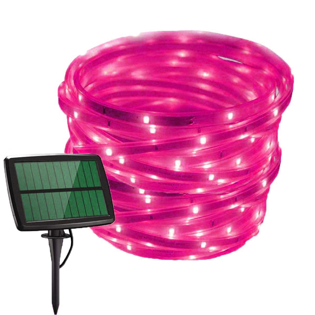 LINLIN Solar LED Strip Light Outdoor, 5M 150LED Flexible Light Strip ...