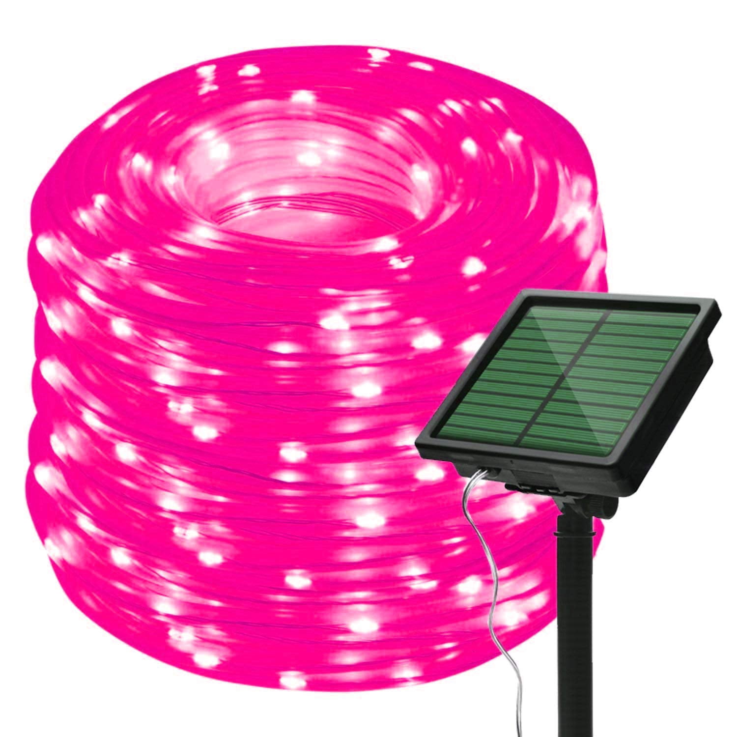 LINLIN Solar Rope String Lights, 8 Modes Copper Wire Rope Lights ...