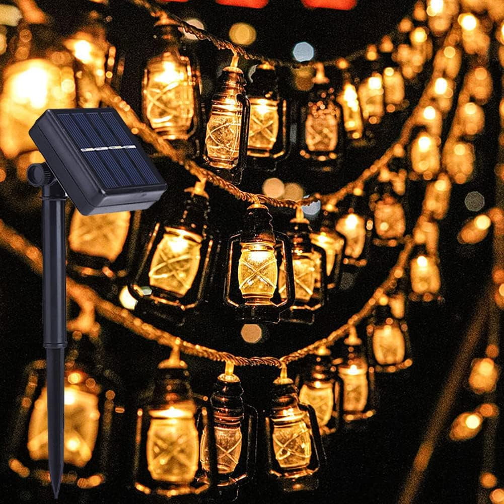 LINLIN Solar String Lights,Lantern String Lights, Hanging Mini Lanterns ...