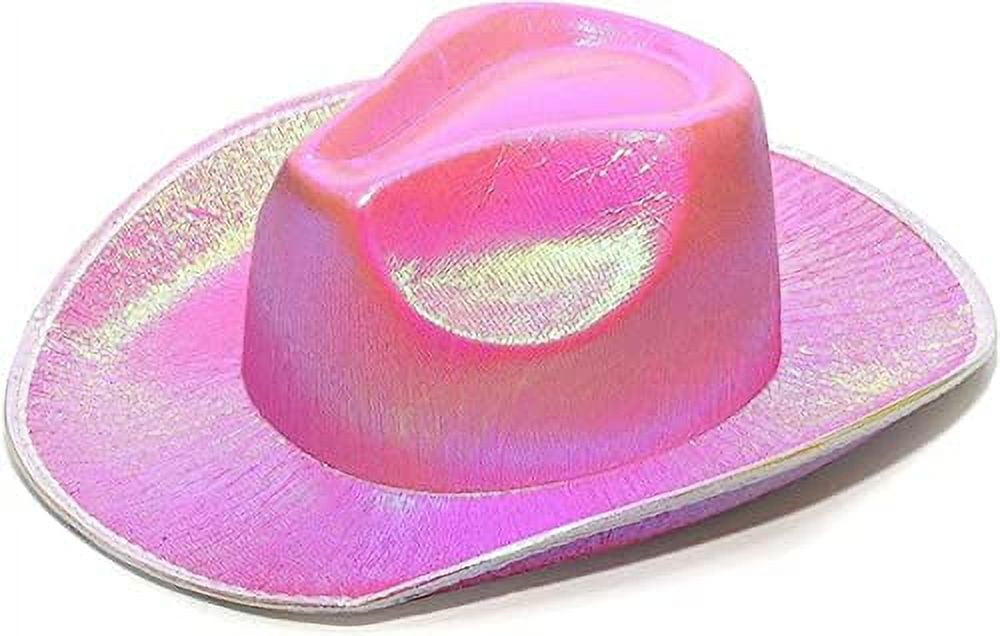 LINLIN Sparkly Glitter Space Cowboy Hat Women Funny Hats Metallic Space ...