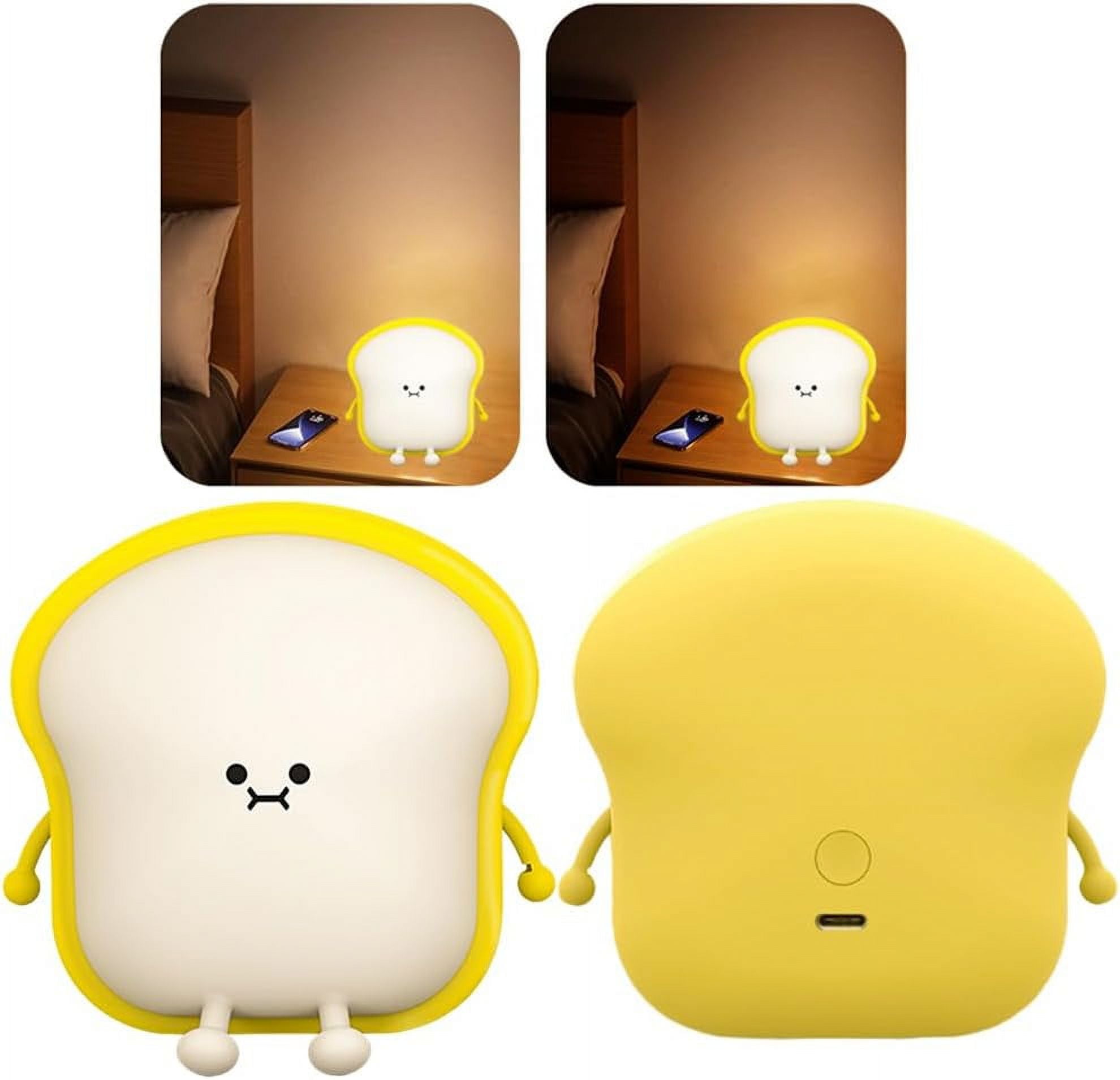 LINLIN Toast Lamp, 3 Modes Cute Night Light Kids with Timing Holder ...
