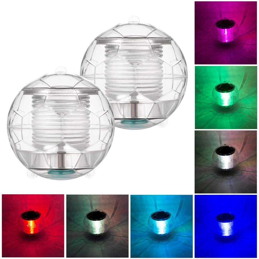 LINLIN Waterproof Solar Floating Lights, Solar Powered Color Changing ...