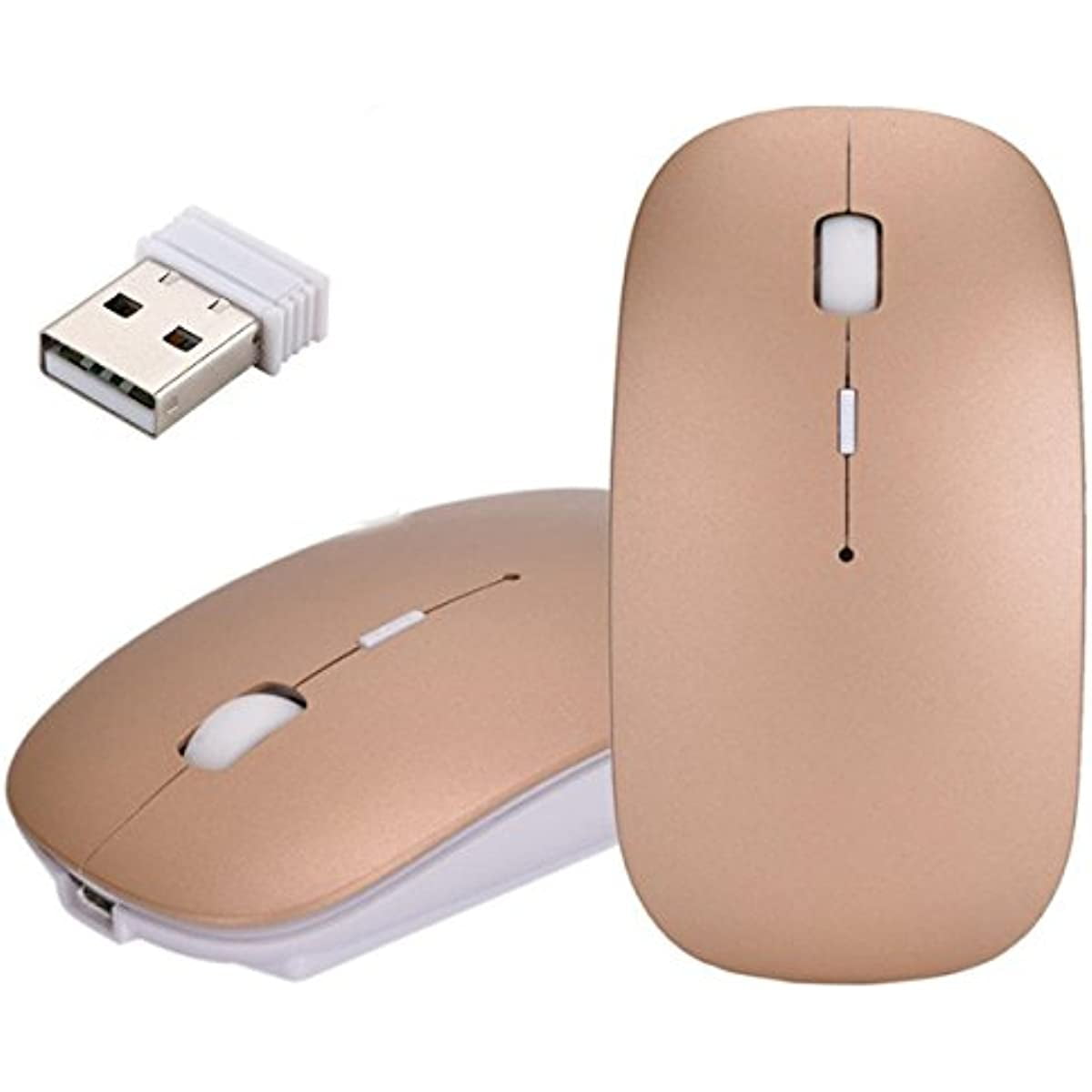 LINLIN Wireless Mouse,2.4G Slim Rechargeable Wireless Mouse Mice with ...