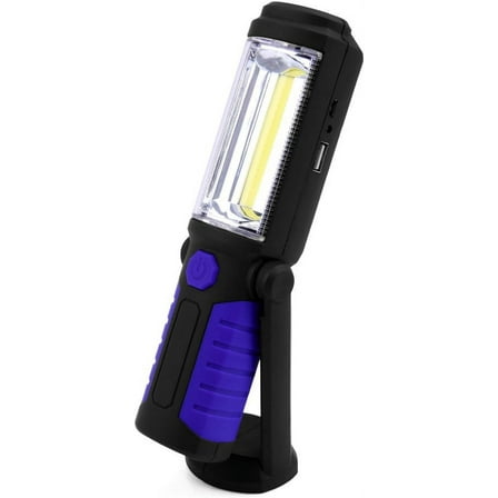 Might-D-Light 10-Watt 400-Lumen Dark Gray Rechargeable Folding LED Work ...
