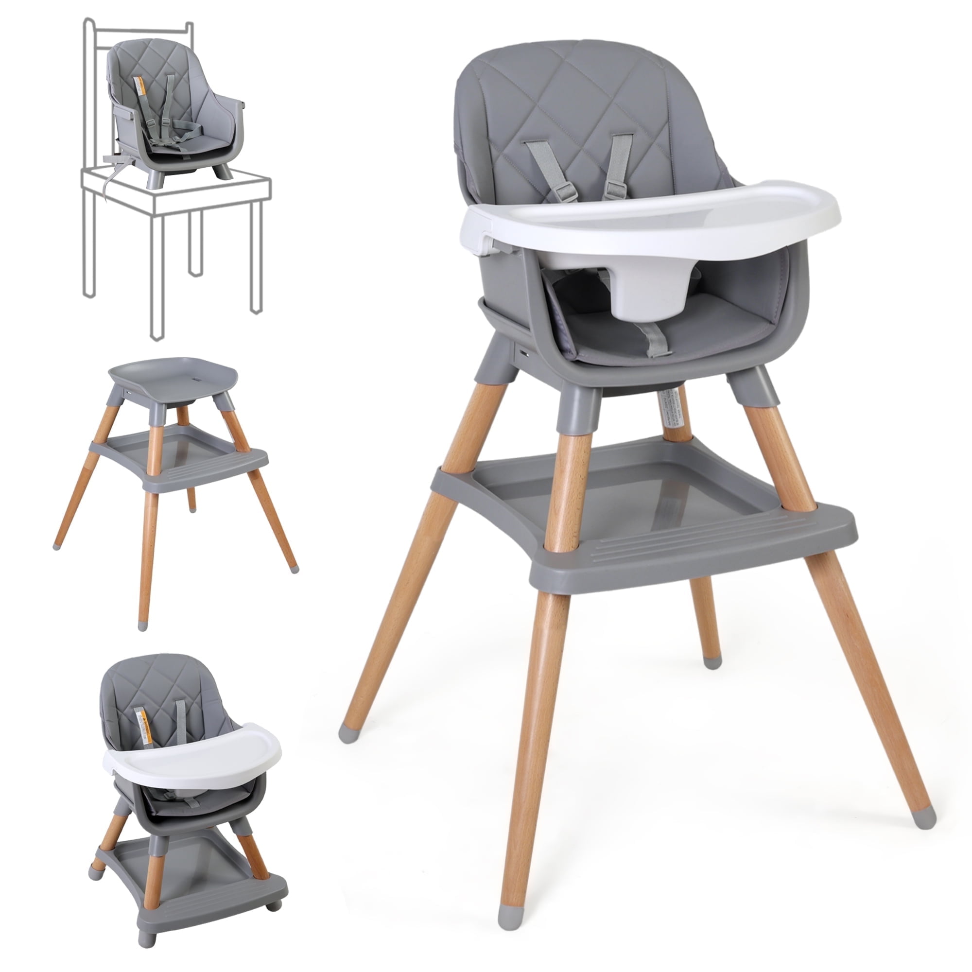Customer reviews for LINLUX Wood Baby High Chair, 7 in 1 Convertible ...