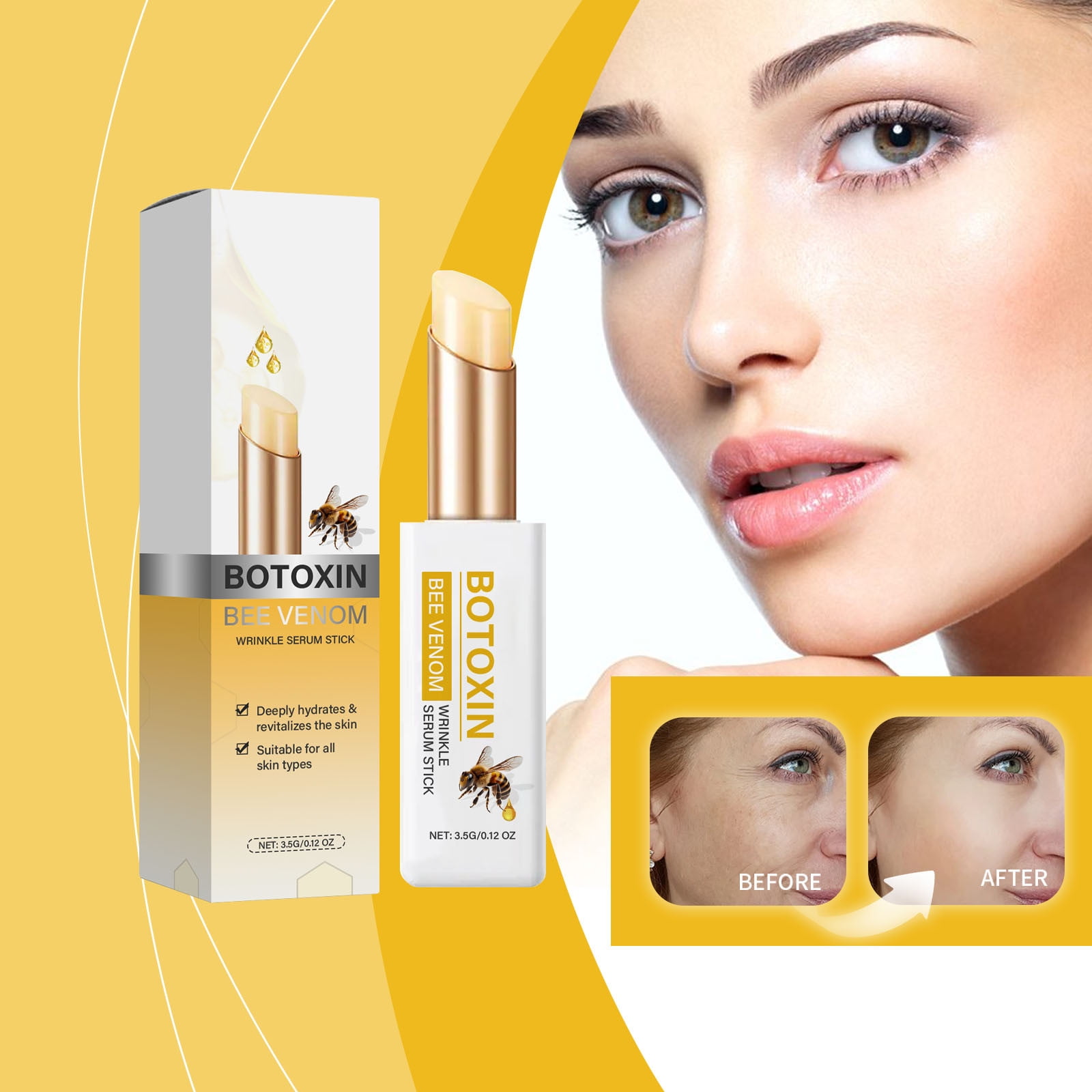 LINMA Bee Vé®nom Friming Serum Stick Lifting&Firming Sin,Anti-Wrinkle ...