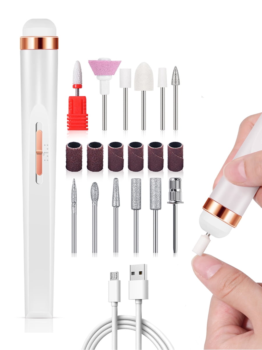 LINMANDA Portable Electric Nail Set with 4 Speeds Cuticle Trimmer ...