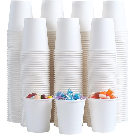 LINMOUA 300 Pack Paper Cups 8 oz, Disposable Coffee Cups, Paper Coffee ...
