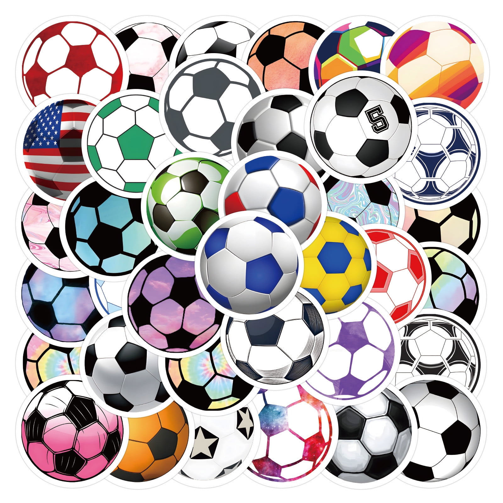 LINMOUA 50PCS Soccer Stickers for Scrapbooking, Motivational Vinyl ...