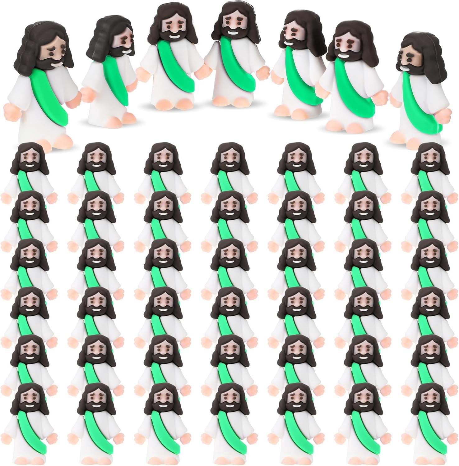 LINMOUA 50 Pcs Little Jesus Figures Original Design Miracle Mini Pocket ...