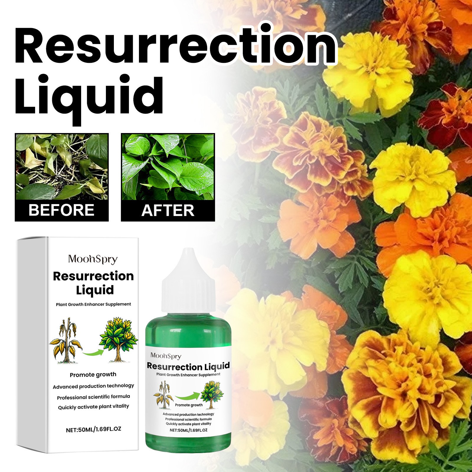 LINMOUA 50ml Plant Nutrient Solution Liquid Nutrient Flowers And Fruit ...
