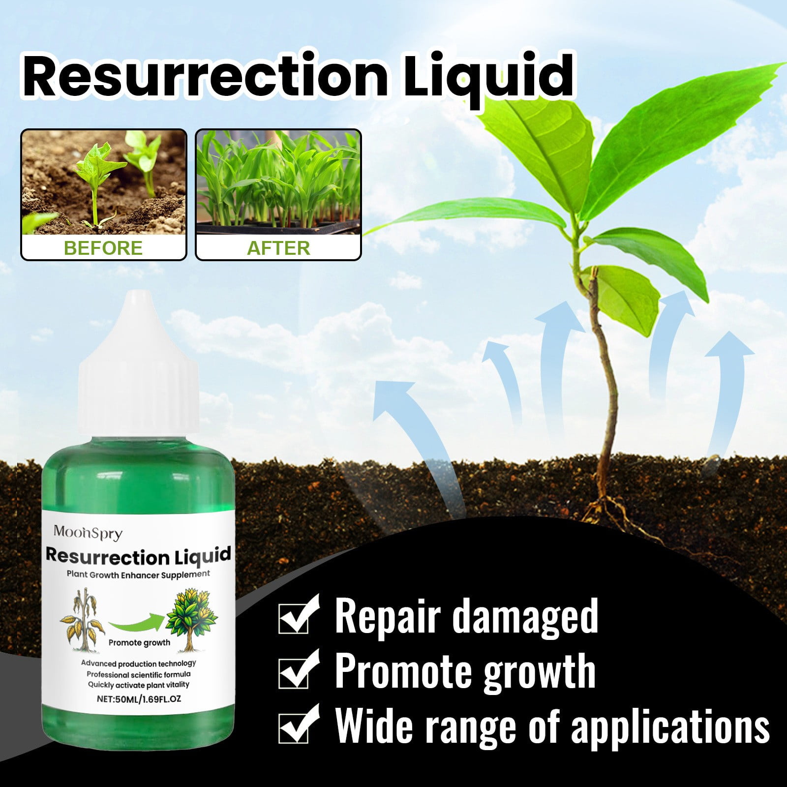 LINMOUA 50ml Plant Plant Fertilizer Soil Nutrient Solution Flowers And ...