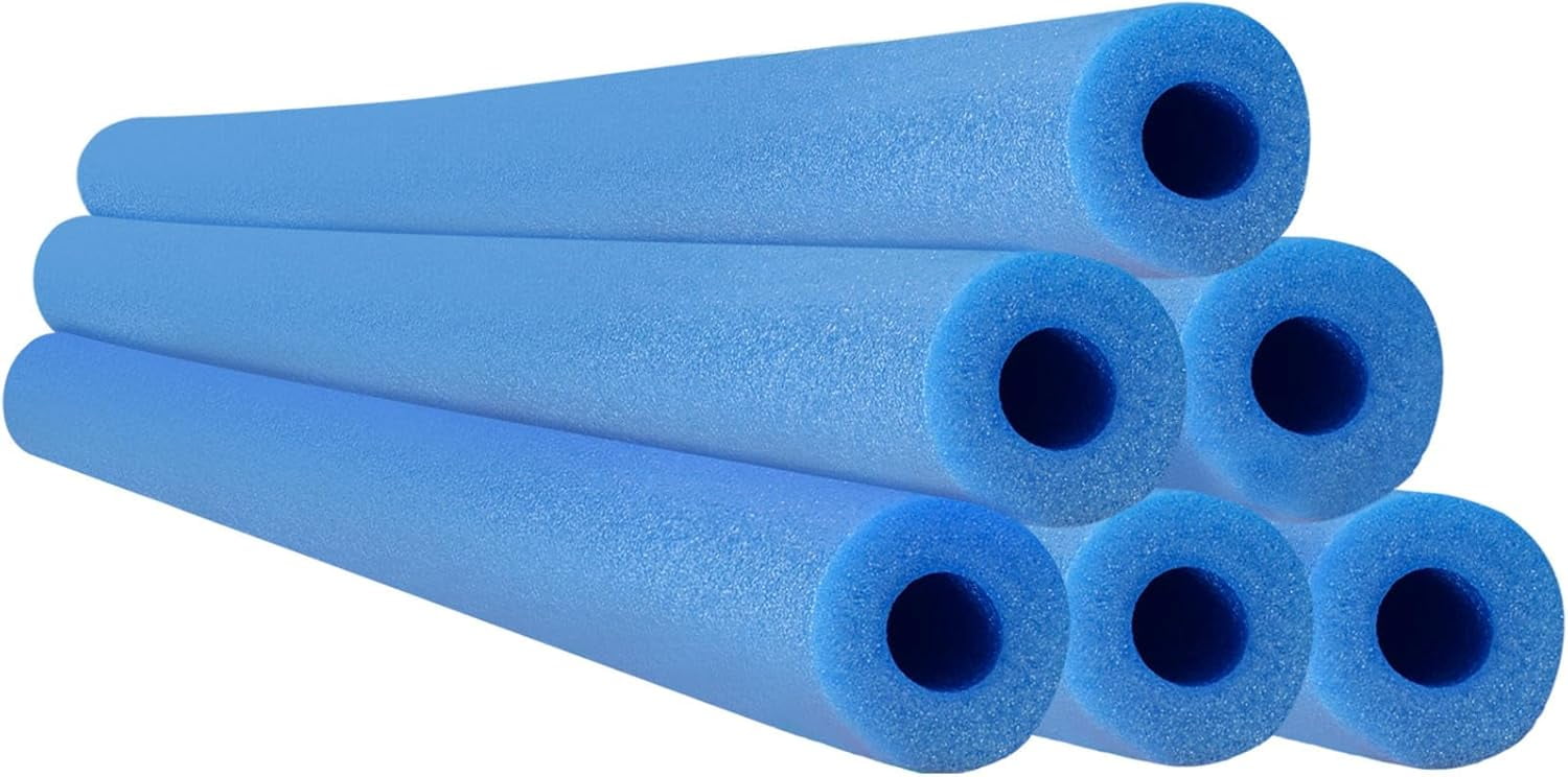 LINMOUA 6 Pack Pool Noodles Swimming Floating Foam Tube 59 Inch Hollow ...