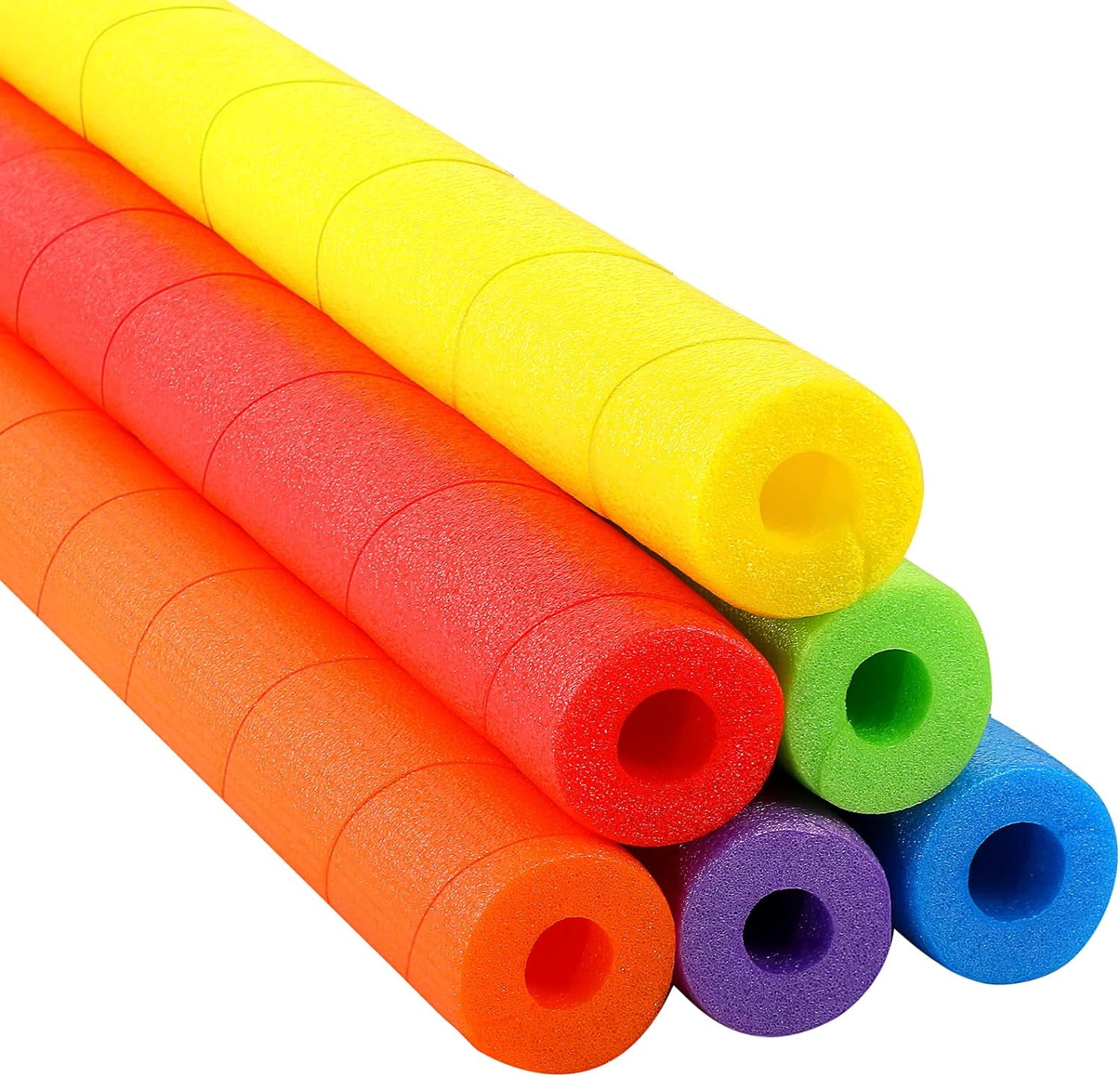 LINMOUA 6 Pcs Swim Pool Noodles 27.5 Inch Hollow Swimming Pool Noodle ...