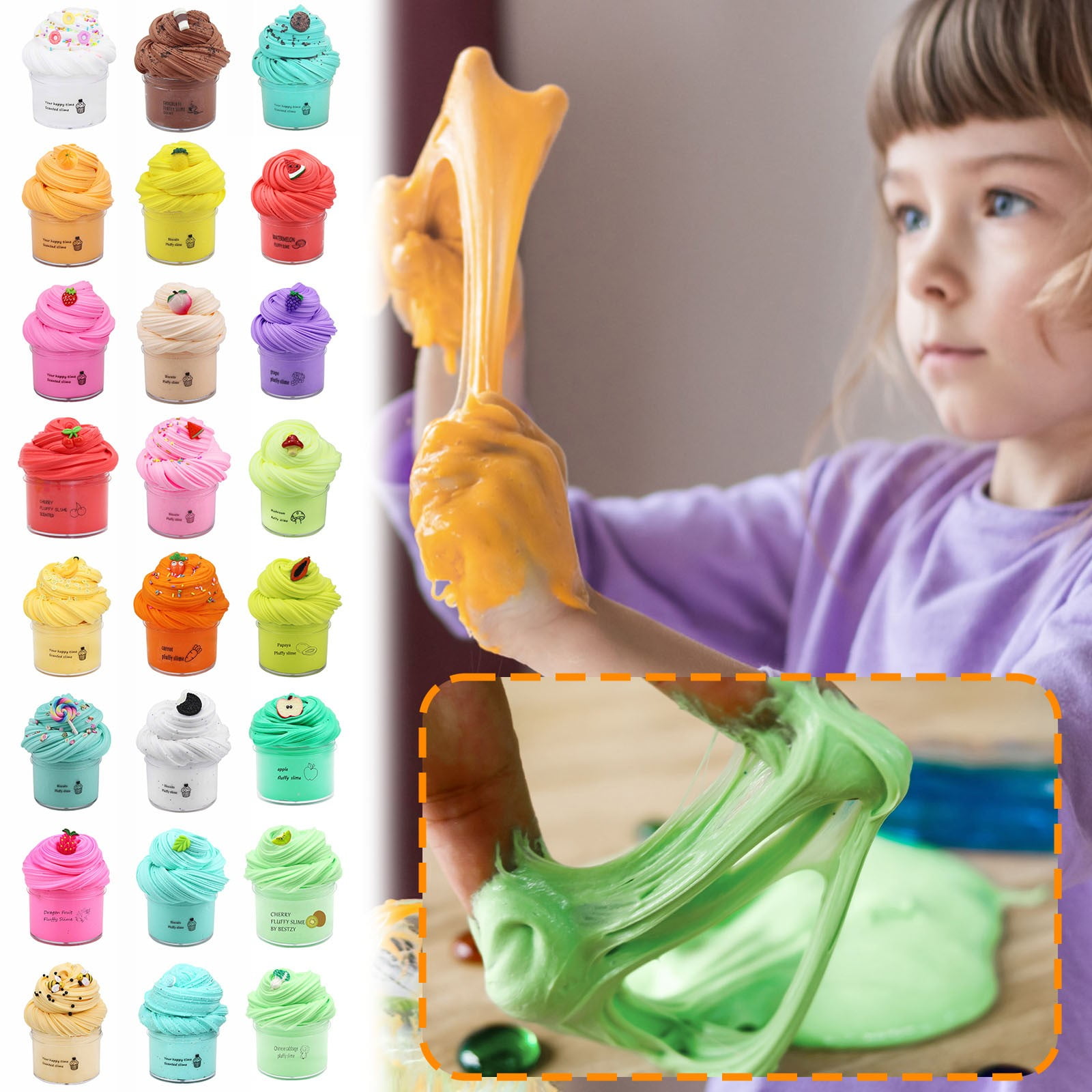 LINMOUA 70ML Perfect Toys for Girls 7-12 Years Old Slime Mud Cotton Mud ...