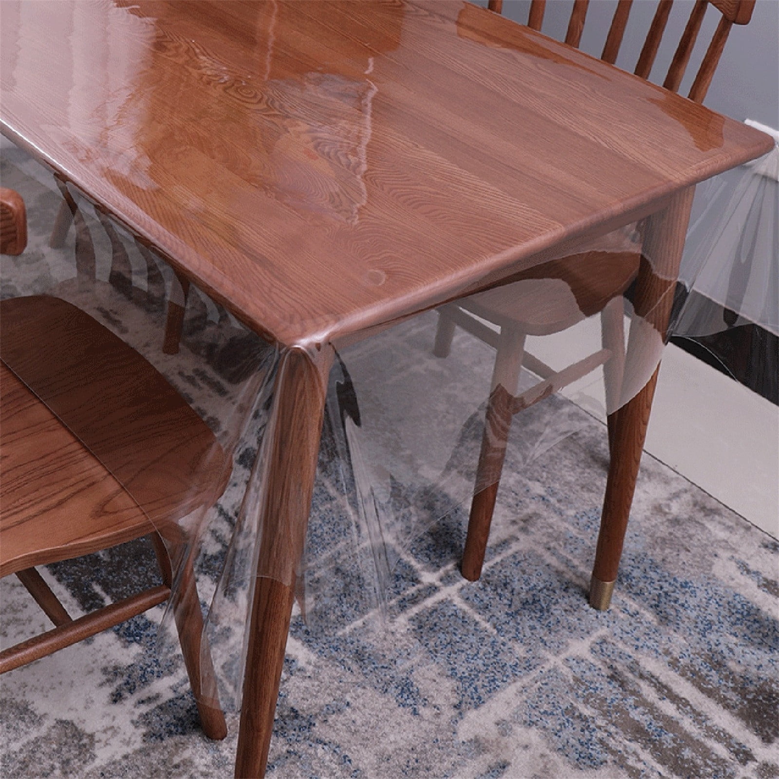 LINMOUA Clear Table Protector, Safe, 60 x 90 Inch, 2mm Thick Ultra ...