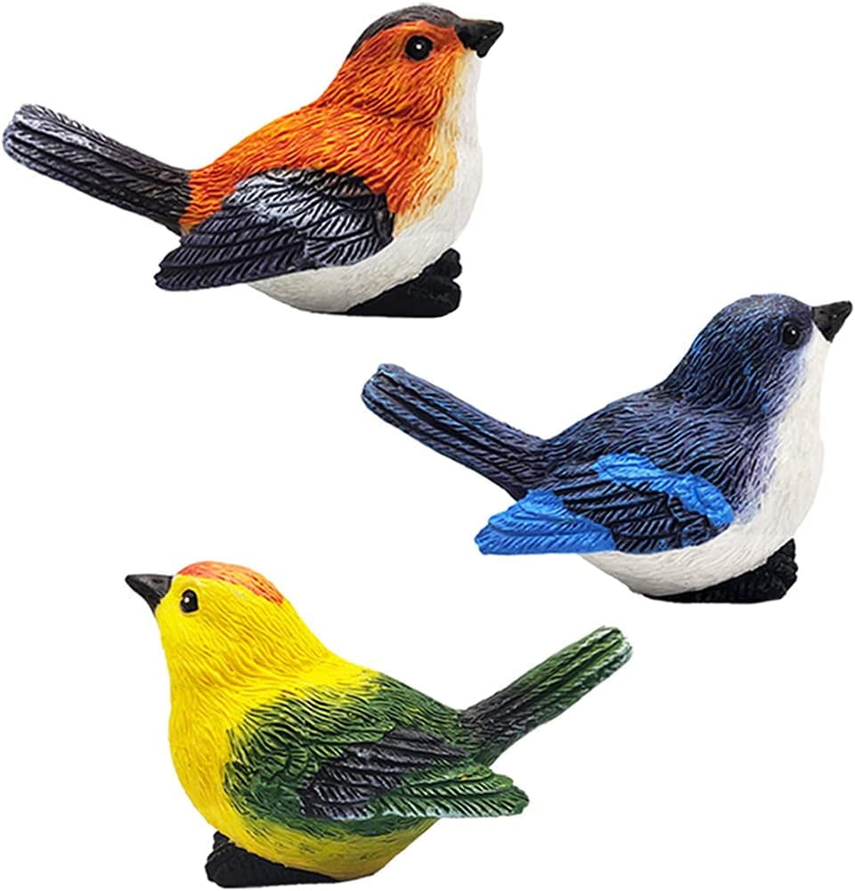 LINMOUA Fairy Garden Bird Statue Garden Statues Yard Ornament Resin ...