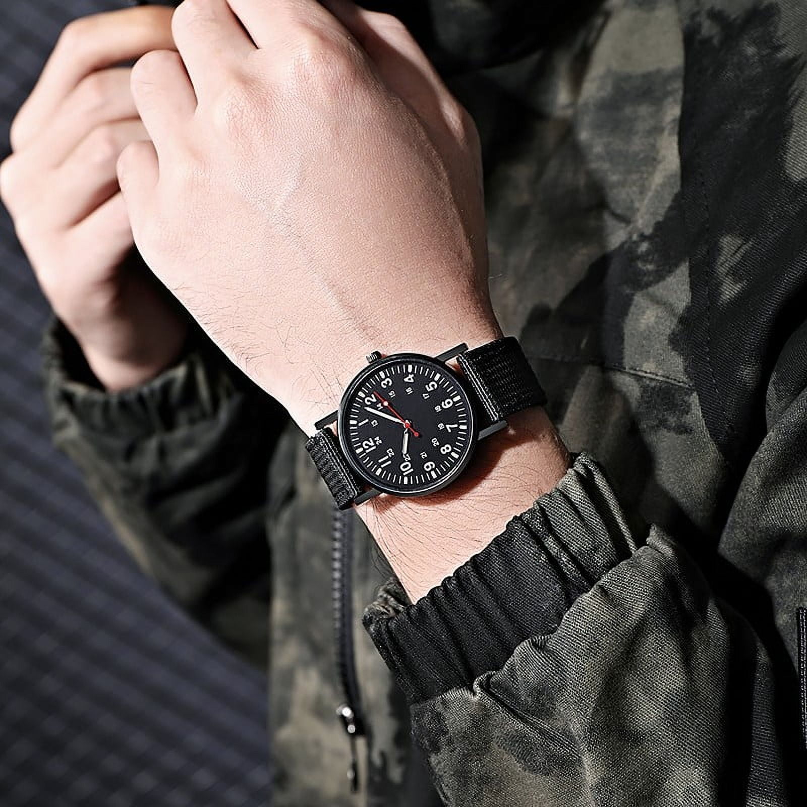 LINMOUA Glow in The Dark Watch Luxury Design Men Watches Luminous Hand ...