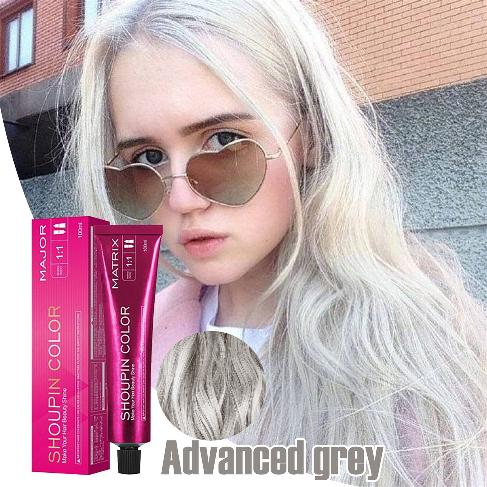 LINMOUA Hair Coloring Shampoo Hair Color for Gray Hair Coverage Micro ...