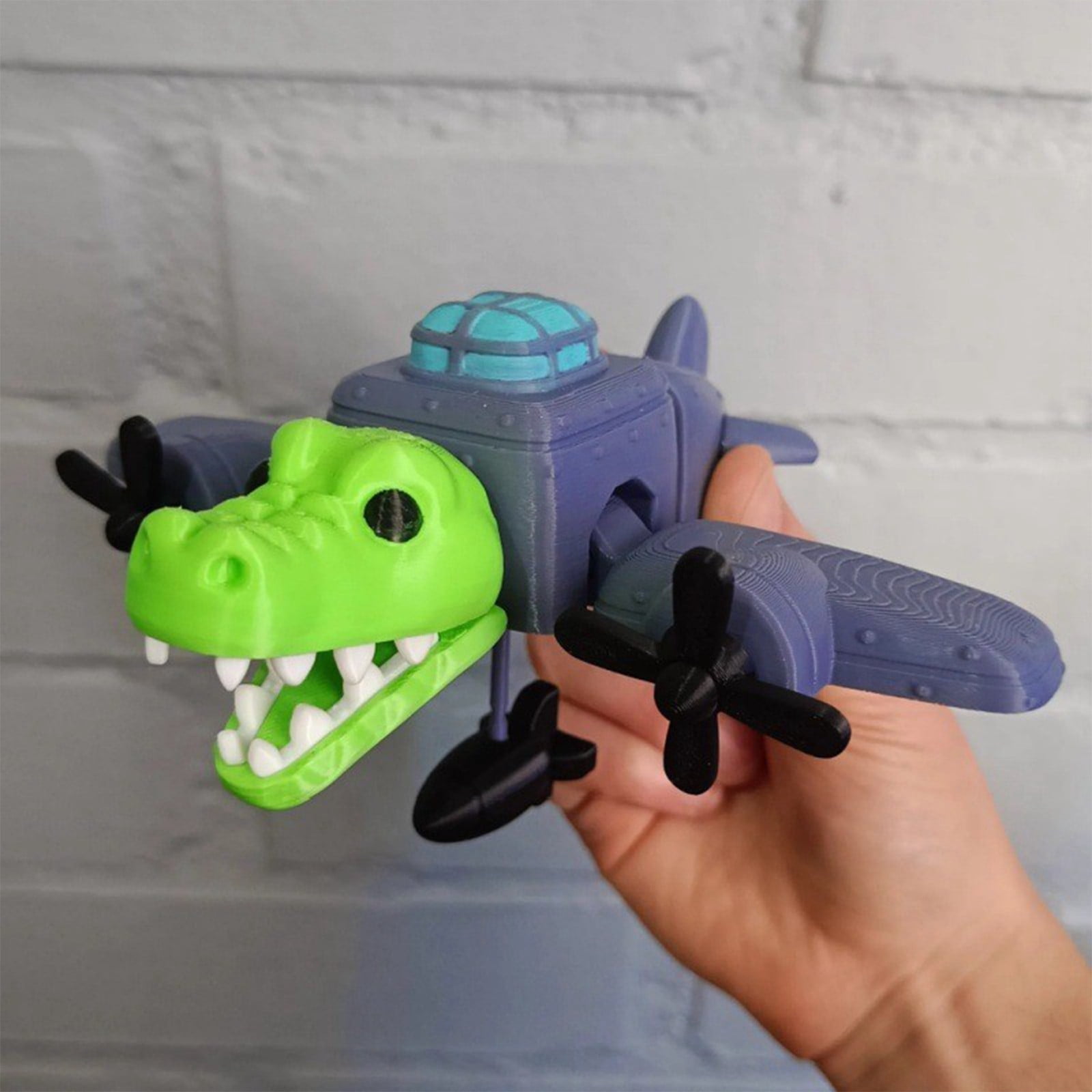 LINMOUA Italian Brainrot Bombardiro Crocodilo Animal Figure Ai Italian ...