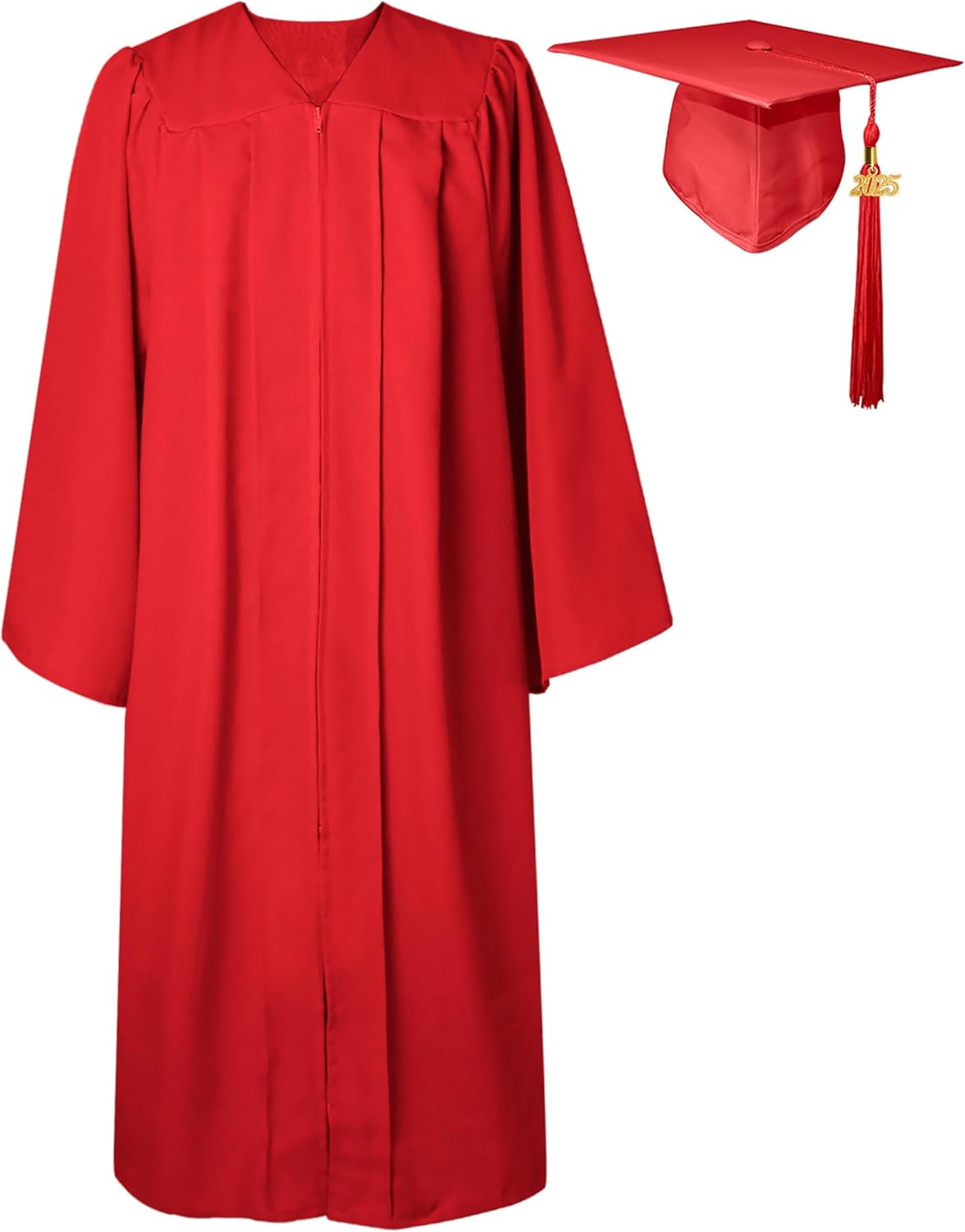 LINMOUA Matte Graduation Cap and Gown Class of 2025 Set Bulk with ...