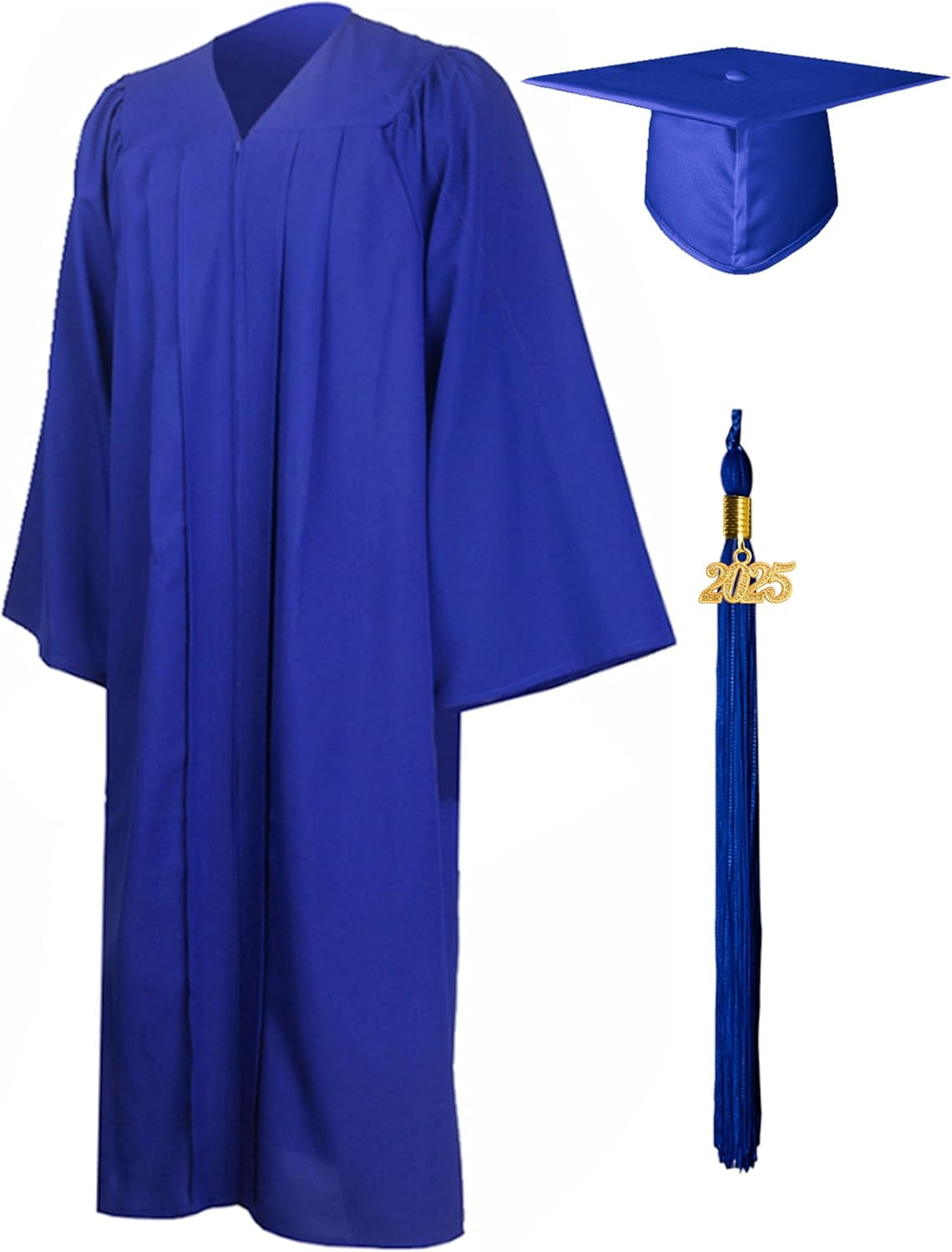 LINMOUA Matte Graduation Gown Cap Tassel Set 2025 for High School and ...