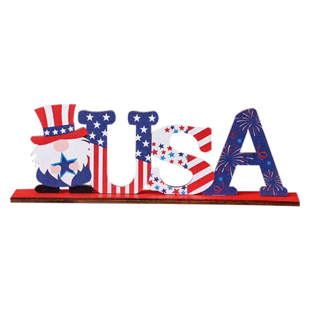 Linmoua Patriotic Table Decoration Signs Memorial Day Table Decor