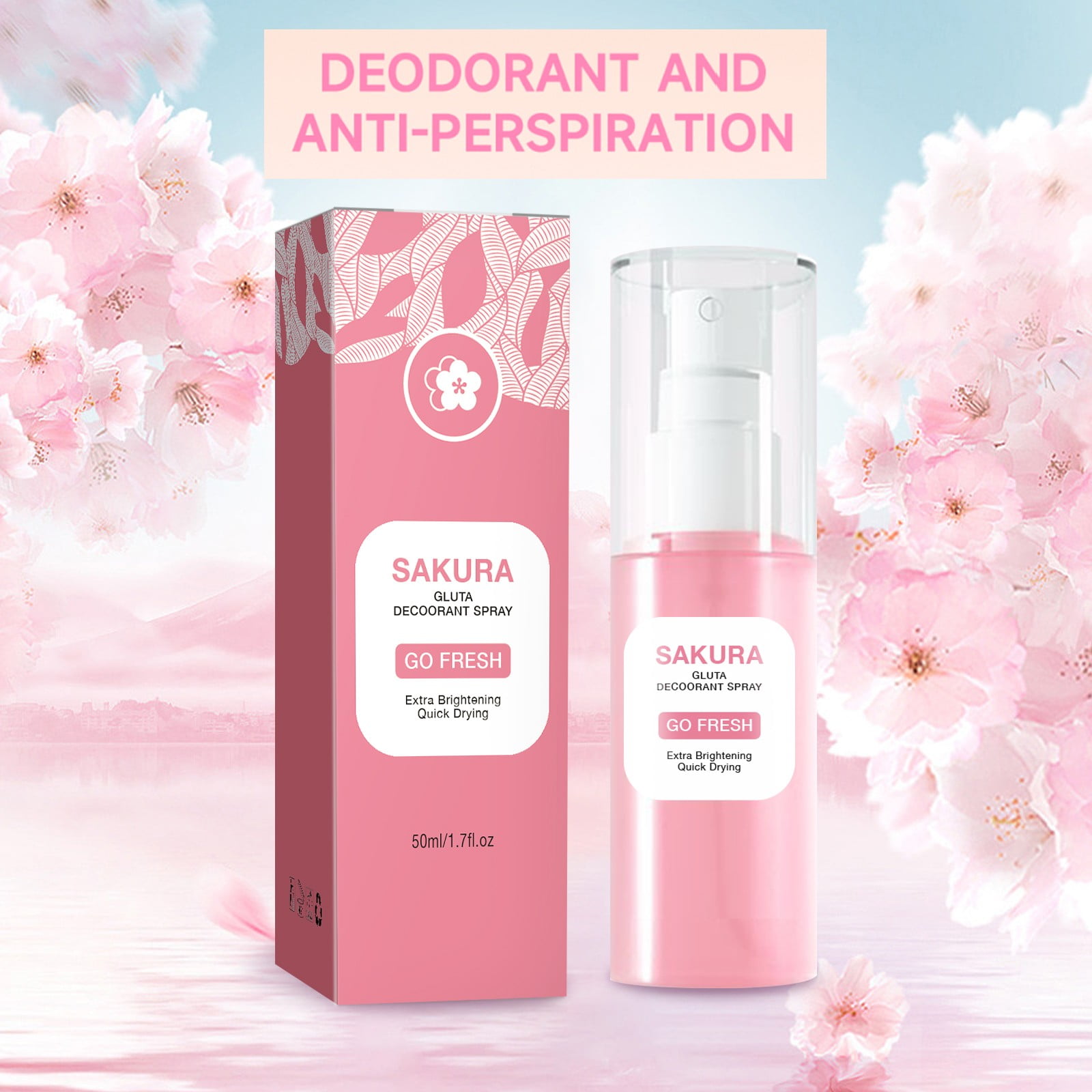 LINMOUA Sakura Underarm Deodorant Spray - Deodorant Spray Up Underarms ...