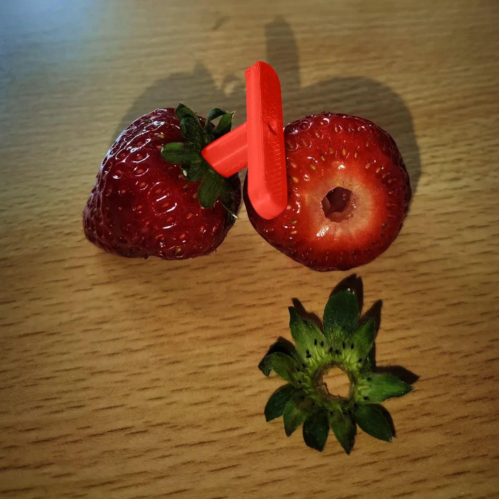 LINMOUA Strawberry Stem, Huller Tool Pit Remover - Plastic Pitter Tool ...
