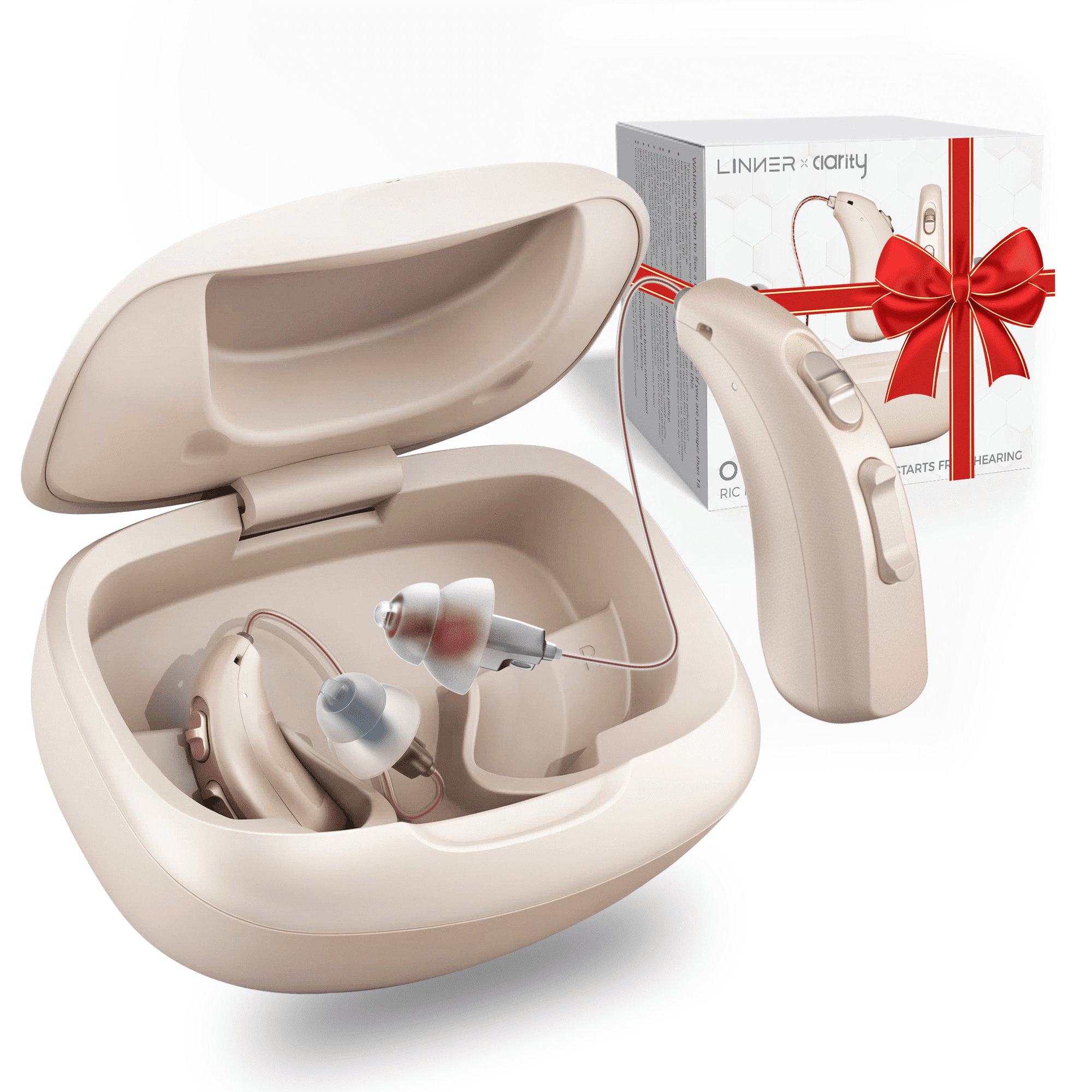LINNER Clarity OTC Rechargeable Behind the Ear Hearing Aids for Seniors ...
