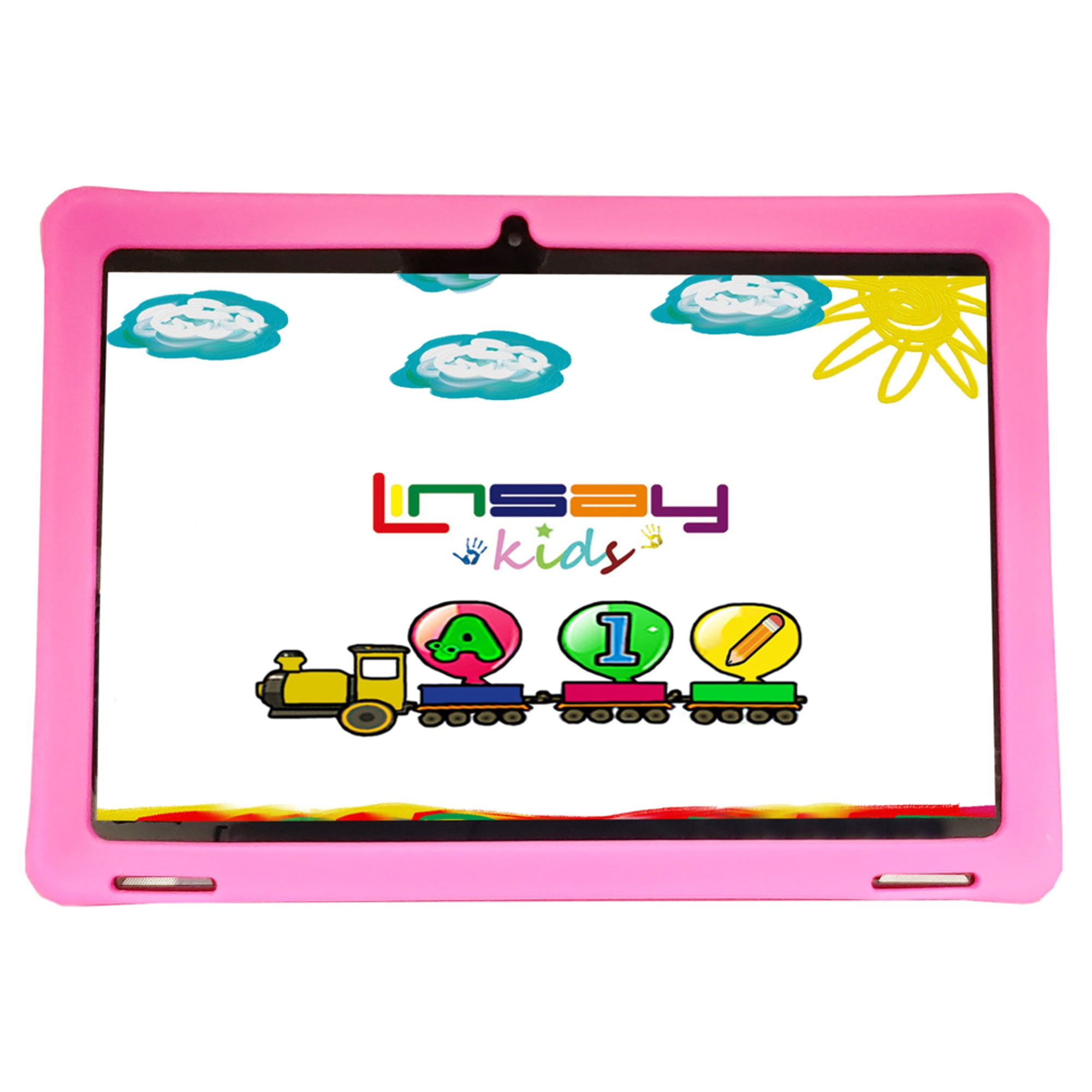 LINSAY 10.1 Octa Core 4GB RAM 128GB Storage Android 13 with Pink Kid ...