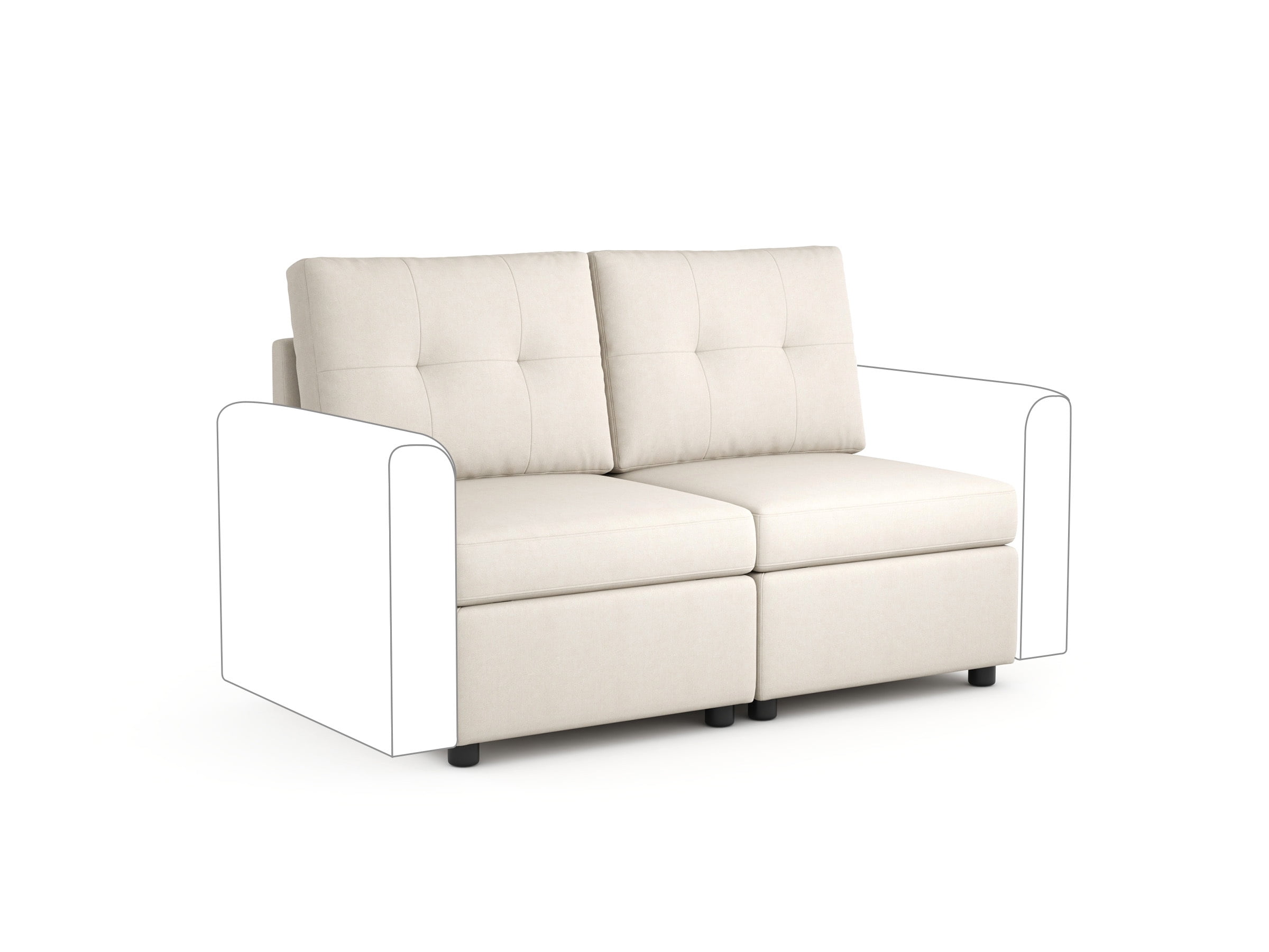 LINSY HOME 2 Pcs Replacement Covers for RUBIK III Modular Sectional ...