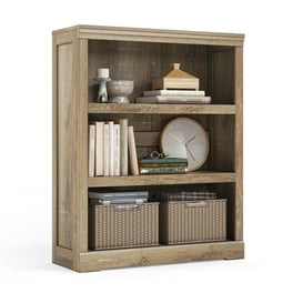 Camaflexi 48 Shaker Style 4 Shelf Wooden Bookcase Closed Back Storage Shelf Brown Walmart