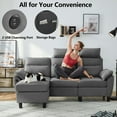 LINSY HOME Comfortable Small Reversible Sectional Sofa, L Shape Modern ... LINSY HOME Comfortable Small Reversible Sectional Sofa, L Shape Modern ...