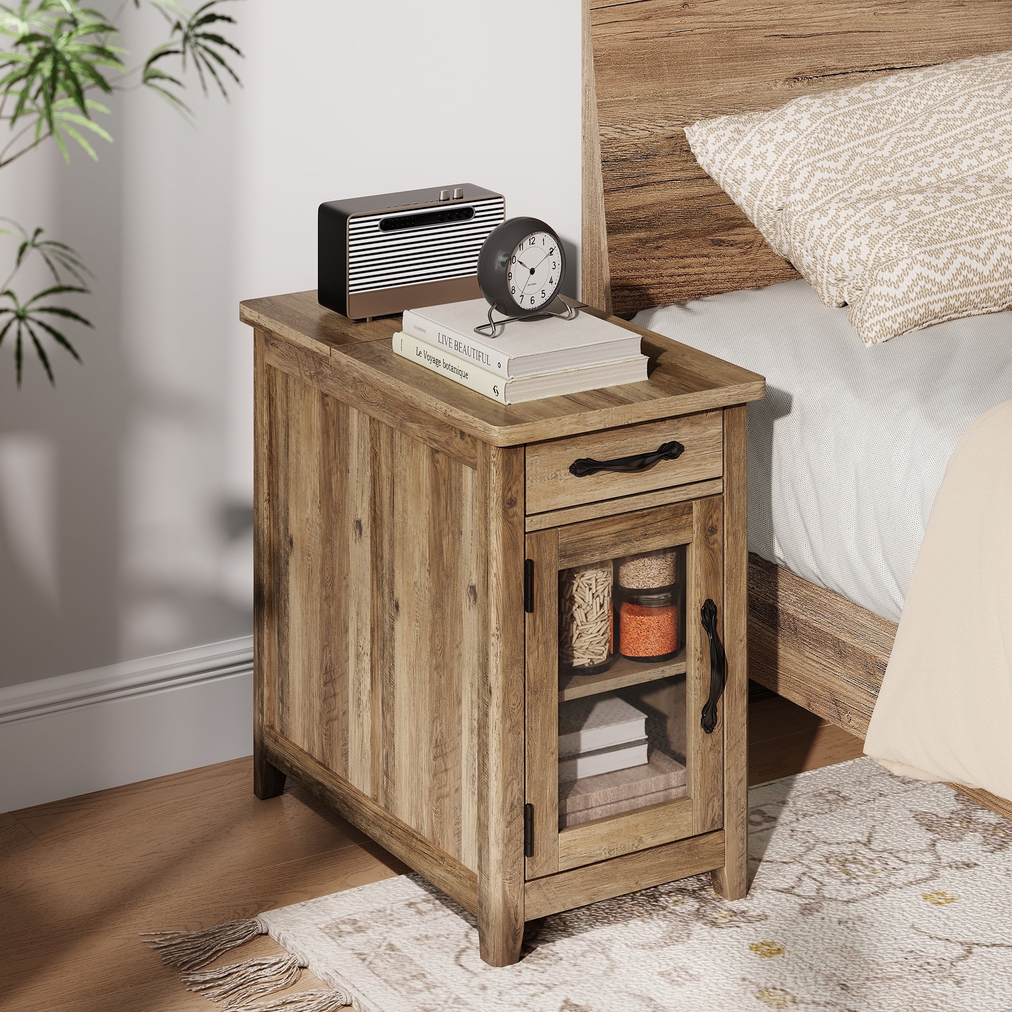 Small end table with charging station store