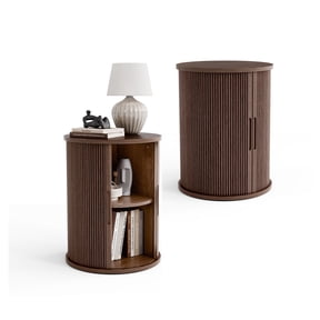 Ameriwood Home Glyndon Wrap-Around Sofa Accent Tables Set of 2 ...
