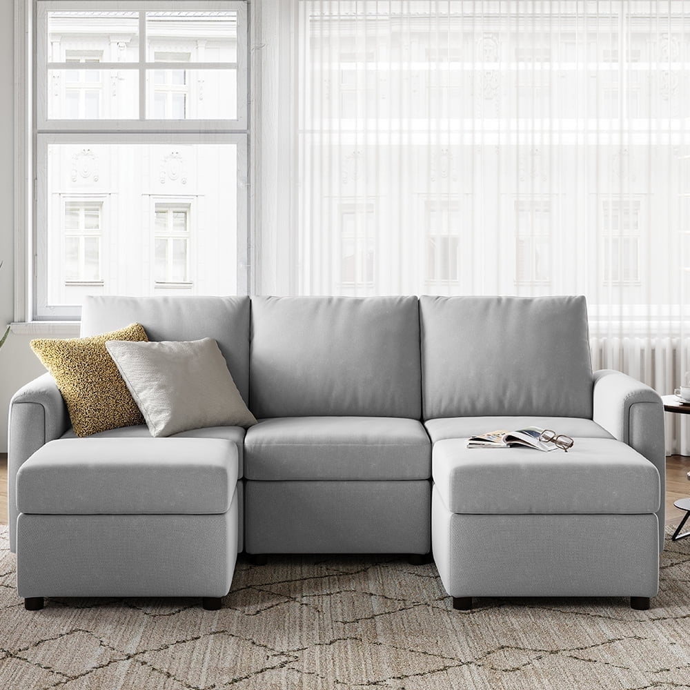 LINSY HOME Modular Couches and Sofas Sectional with Storage, 5 Seat ...