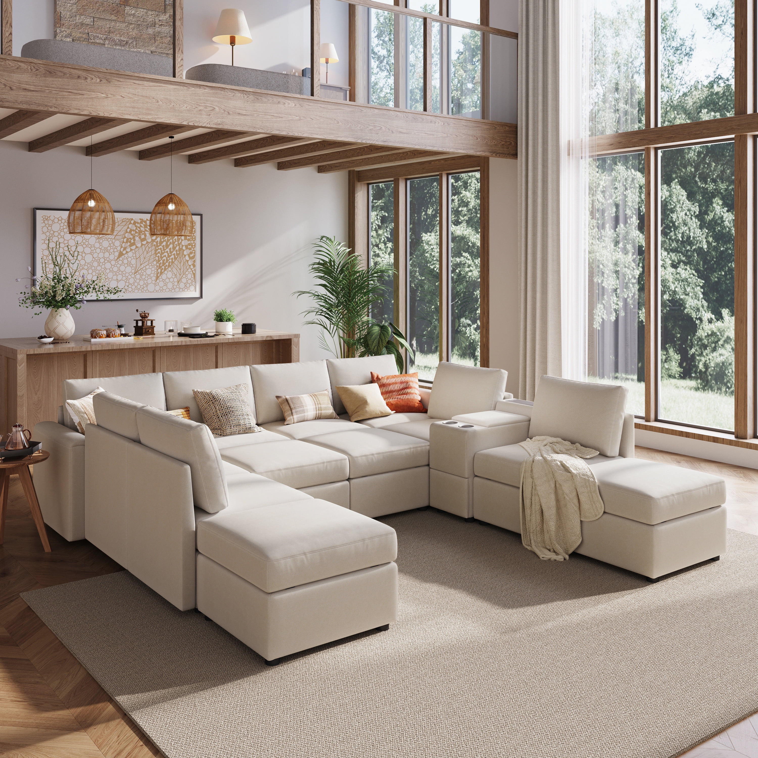 LINSY HOME Oversized Modular Cloud Sectional Sofa, RUBIK III 12 Seat ...