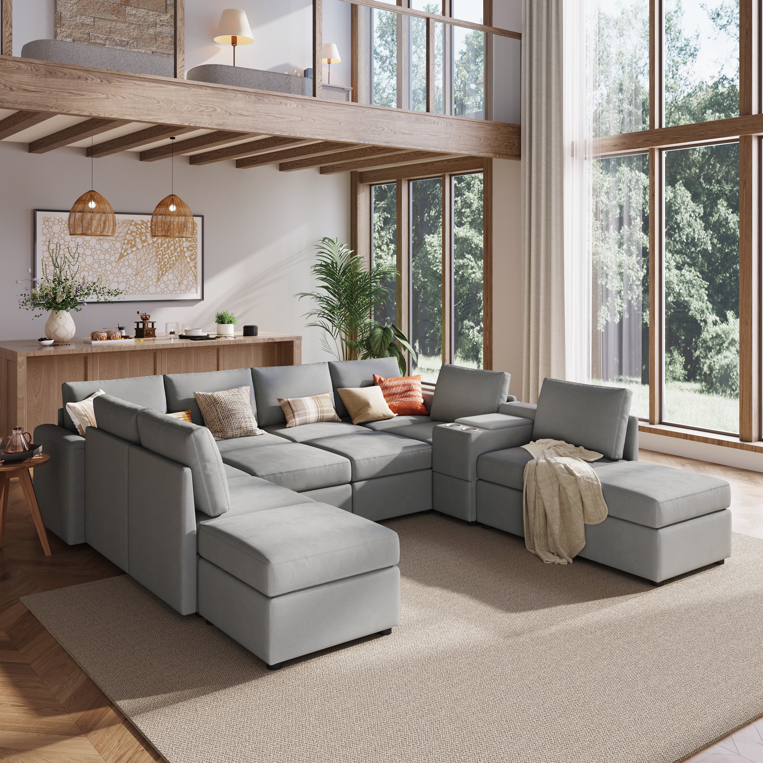 LINSY HOME Oversized Modular Cloud Sectional Sofa, RUBIK III 12 Seat ...