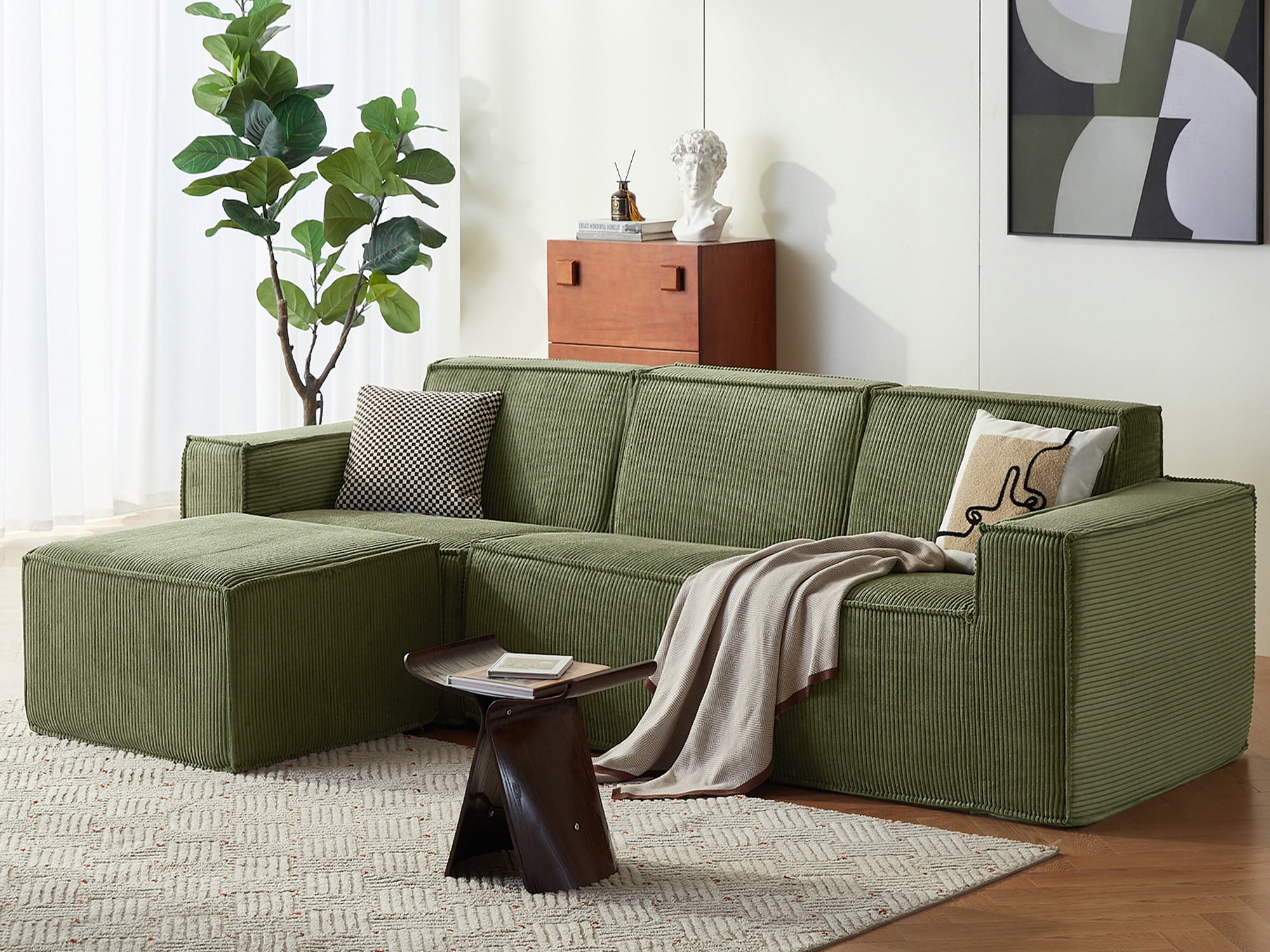 LINSY HOME Oversized Modular Sectional Sofa, L-Shaped Cloud Sofa Couch ...